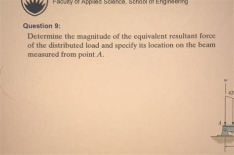 Question 9 Determine The Magnitude Of The Equivalent Resultant Force Of