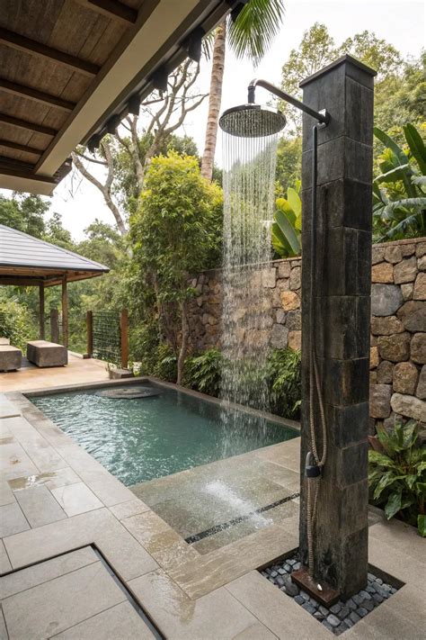 20 Outdoor Shower Pool Ideas Splash Design Bliss