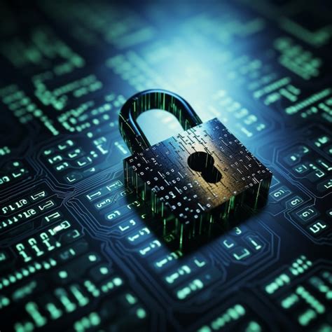 Premium Ai Image Lock Pattern Emerges In 3d With Detailed Binary Code Pixels For Social Media