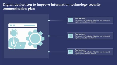 Digital Device Icon To Improve Information Technology Security Communication Plan Infographics Pdf