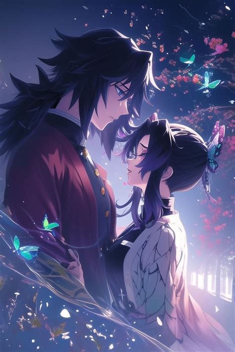 Shinobu And Giyu Demon Slayer Couple Wallpaper Giyuu And Shinobu