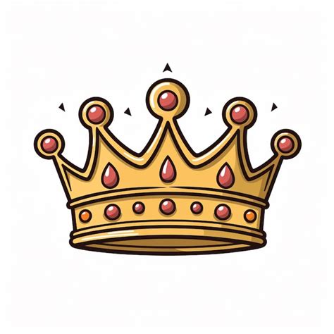 크라운 만화 터 프리미엄 벡터