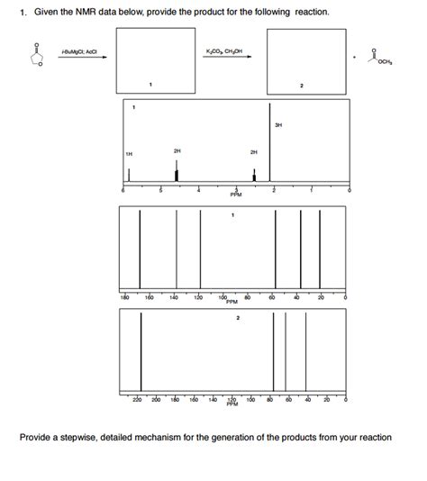 Solved Given The NMR Data Below Provide The Product For The Chegg Com