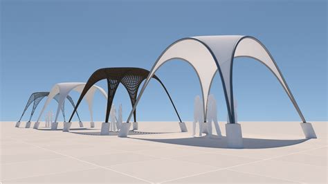Tensile Fabric Structure 8 3d Model Turbosquid 2034777