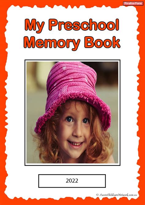 My Preschool Memory Book Celebrating The Journey To Kindergarten