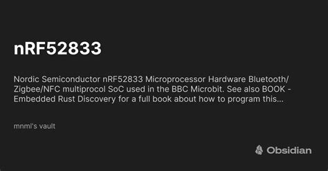 Nrf52833 Mnmls Vault Obsidian Publish