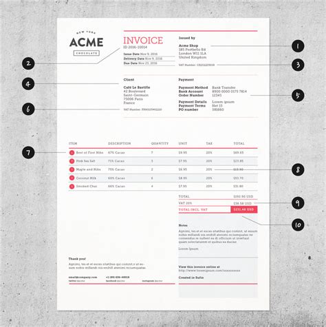 E Invoice Template