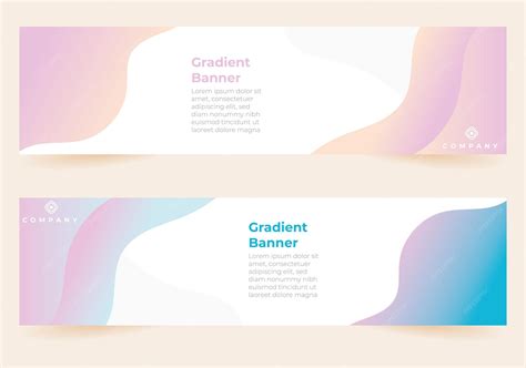 Premium Vector Set Of Colorful Gradient Banner