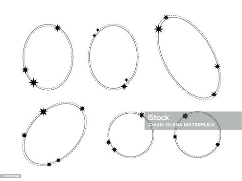 미적 선형 프레임 보헤미안 스타일을 설정하십시오 별과 반짝임 단순한 기하학적 형태가있는 현대적인 미니멀리스트 프레임 개체 그룹에 대한 스톡 벡터 아트 및 기타 이미지
