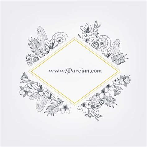 فایل کادر گل گلی طرح قاب گل دار پارشن