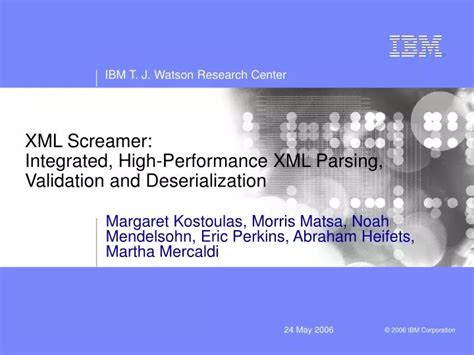 Ppt Xml Screamer Integrated High Performance Xml Parsing Validation And Deserialization