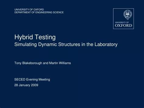 Ppt Hybrid Testing Simulating Dynamic Structures In The Laboratory Powerpoint Presentation
