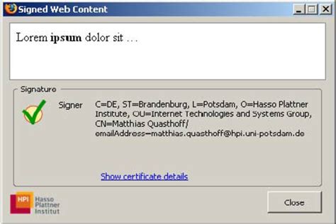 A Firefox Plug In For Xml Signature Validation Download Scientific