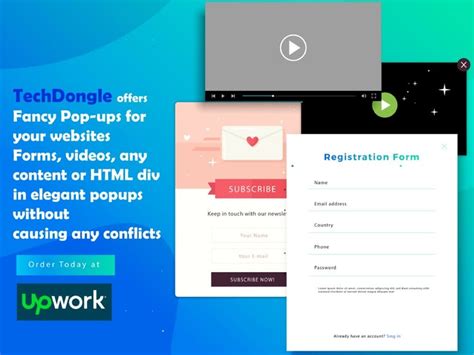Fancy Pop Ups For Your Videos Forms Notifications Alerts In