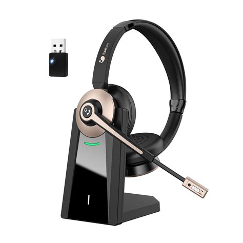Wireless Headset Bluetooth Headset With Microphone Noise Canceling And Usb Dongle Wireless