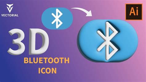 How To Make 3d Bluetooth Icon In Seconds In Adobe Illustrator 2022 In 2025 Graphic Design