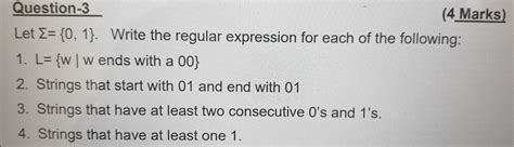 Solved Question 3 4 Marks Let