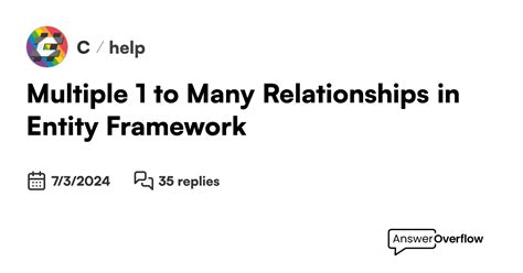 Multiple 1 To Many Relationships In Entity Framework C