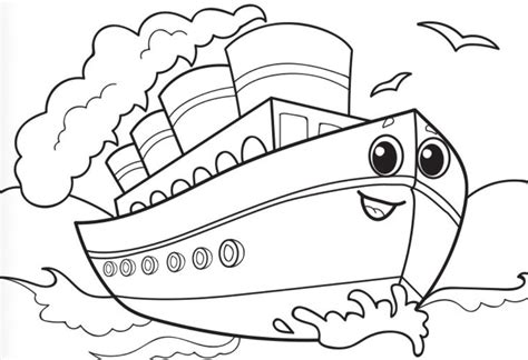Корабли Распечатать раскраску для детей