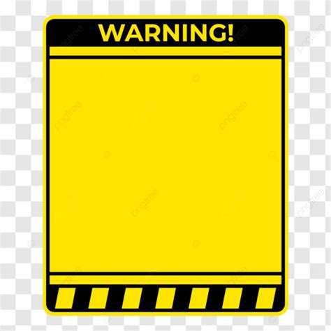 Yellow Text Border Illustration With Warning Suitable For Theme Design