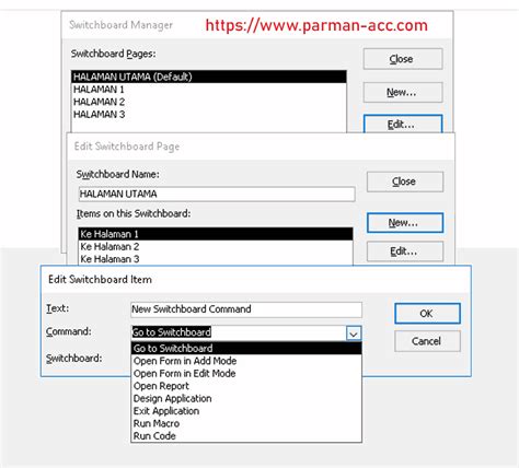 Ms Access Switchboard Manager