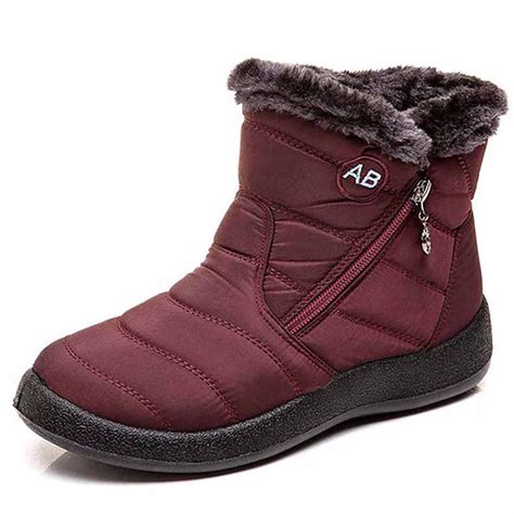 Hajink Women Winter Snow Boots Keep Warm Ankle Booties Non Slip Sole