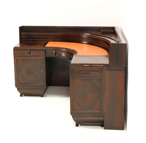 Macassar Ebony Art Deco Amsterdamse School Desk By Daniel Van Dorp For