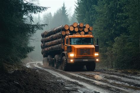 download ai generated logging truck royalty free stock illustration image pixabay