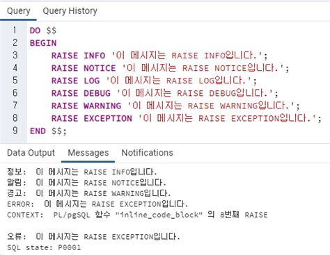 Postgresql Raise Syboosyboo