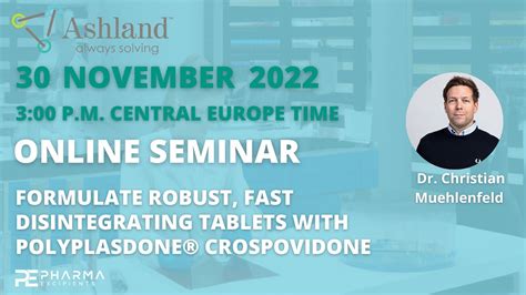 Formulate Robust Fast Disintegrating Tablets With Polyplasdone
