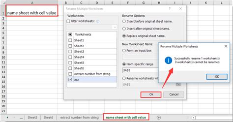 How To Match The Cell Value With Sheet Tab Name Or Vice Versa In Excel