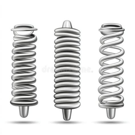 Illustration Of A Compression Spring With A Clean White Backdrop Stock Illustration Of A Compression Spring With A Clean White Backdrop Stock