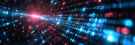 Dark Abstract Technology Background With Translucent Program Code Stock