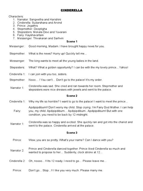 Adapted Cinderella Drama Script Pdf