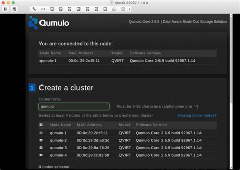 how to create a qumulo cluster on a mac qumulo documentation