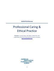 PCCN2019ProfessionalCaring Pdf AACN PCCN Review Professional Caring Ethical Practice