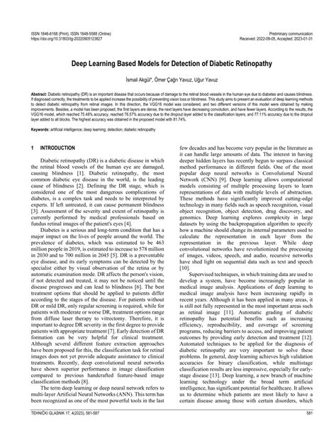 pdf deep learning based models for detection of diabetic retinopathy