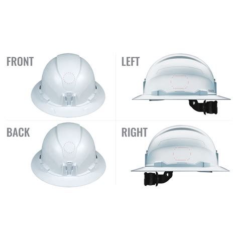 Non Vented Full Brim Class E Type 1 Custom Hard Hats And Safety Helmets