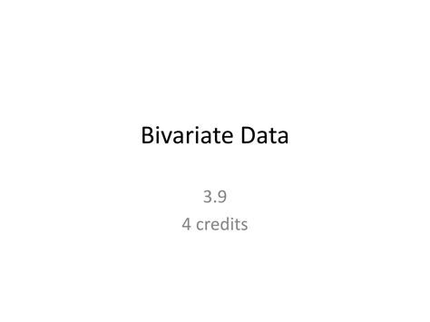 PPT Bivariate Data PowerPoint Presentation Free Download ID