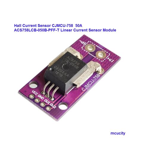 Cjmcu 758 50a Hall Current Sensor Acs758lcb 050b Linear Current Sensor Module ขาย Arduino