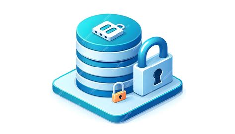 3d Flat Vector As Secure Database Icon With A Database Symbol And Lock Concept As Vector