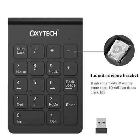 Black Oxytech Mini Numeric Keyboard Wireless At Rs 485 In Raipur Id 26150913962