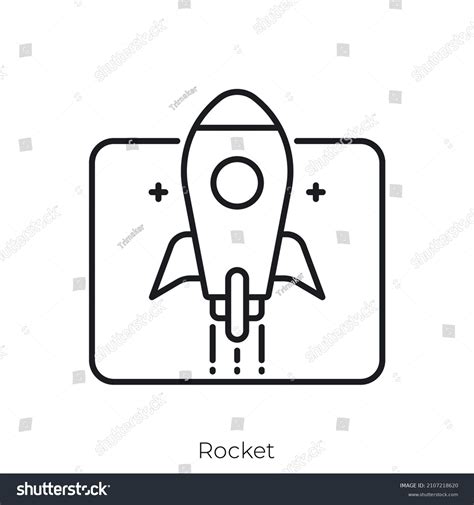 Rocket Icon Outline Style Icon Design Stock Vector Royalty Free 2107218620 Shutterstock