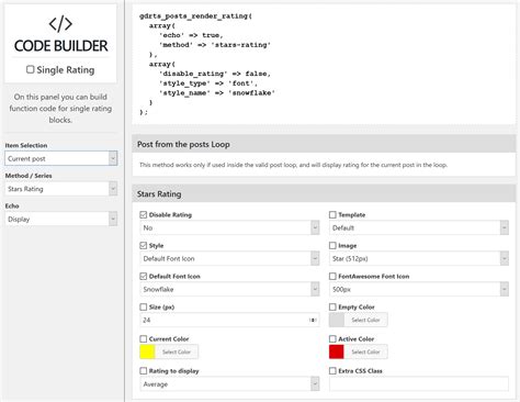 code builder addon for gd rating system pro 1 0 dev4press blog plugins