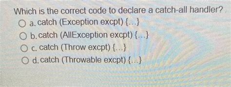 [solved] which is the correct code to declare a catch all