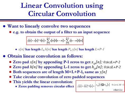 Lecture 16 Outline Linear Convolution Block By Block Convolution FFT