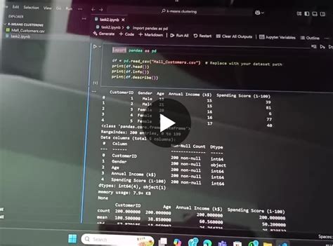 Machinelearning Kmeans Customersegmentation Skillcrafttechnology