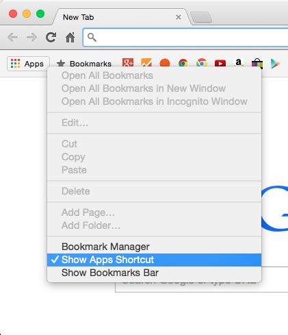 How To Remove The Apps Button From Chrome Bookmark Bar