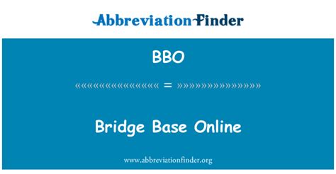 Bbo Tarkoittaa Bridge Base Verkossa Bridge Base Online
