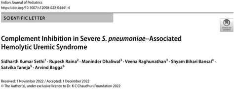 As Pediatric Nephrologists We All See Complement Activation In